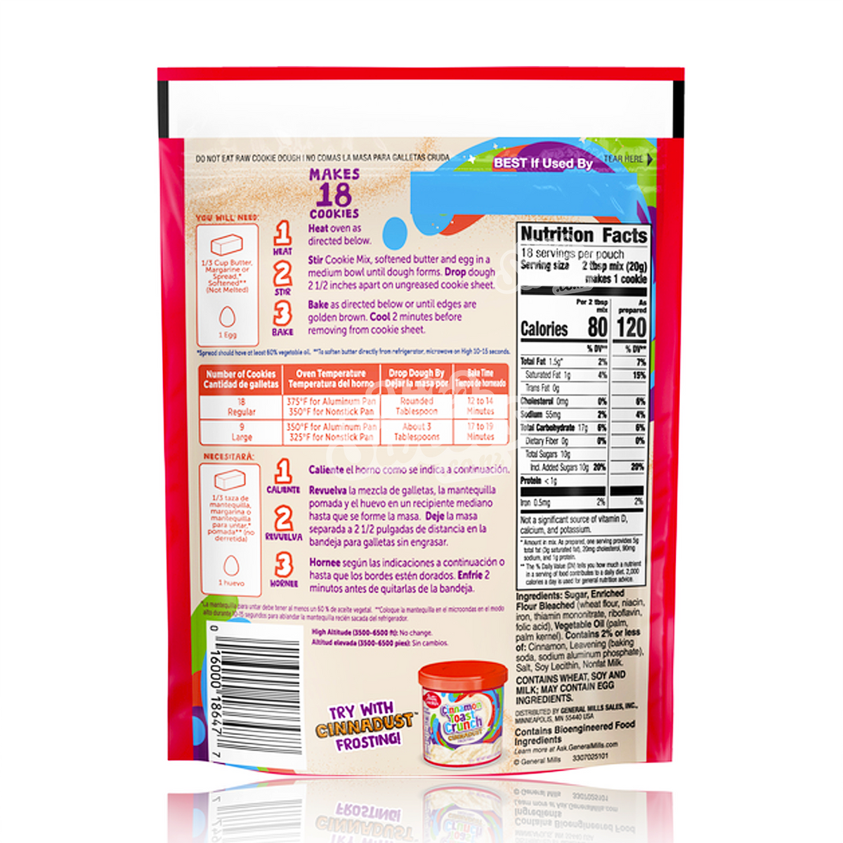 Betty Crocker Cinnamon Toast Crunch Cookie Mix 357g (Best Before: 06/2 ...