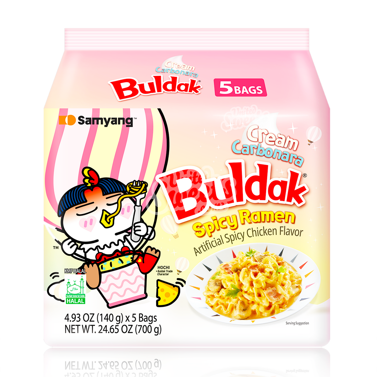 Buldak (Samyang) Ramen Noodles Hot Chicken CREAM Carbonara 700g 5PK ...