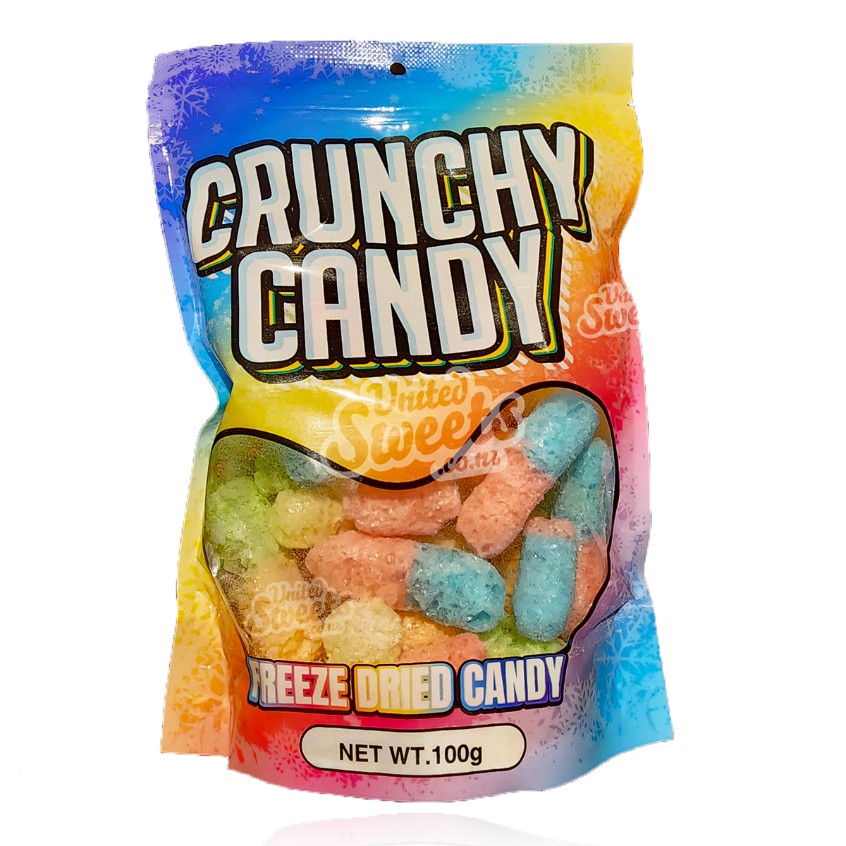 Crunchy Candy Freeze Dried Candy "Worms" 100g – United Sweets