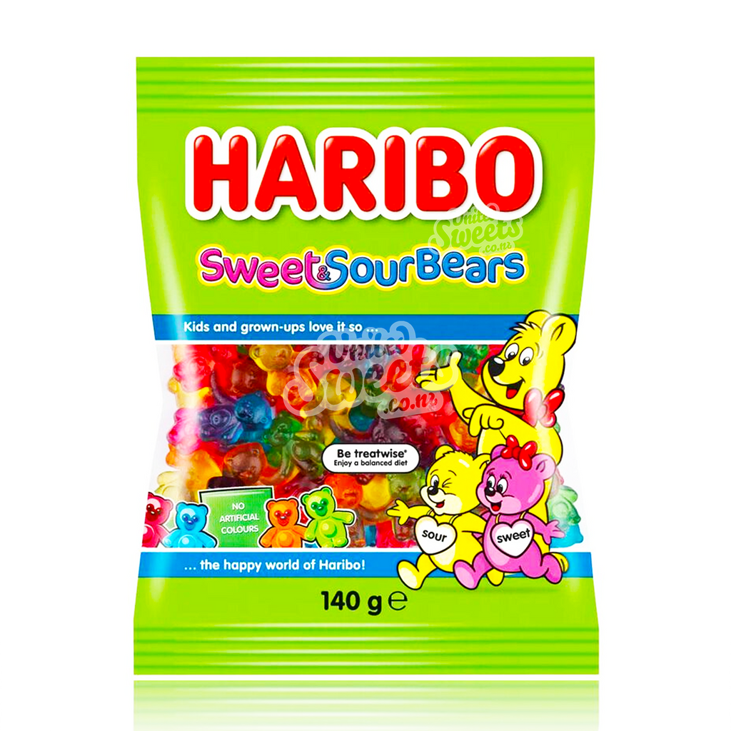Haribo Jelly Sweets Sweet Sour Bears 140g Made In Germany United haribo-jelly-sweets-sweet-sour-bears-140g-made-in-germany-united
