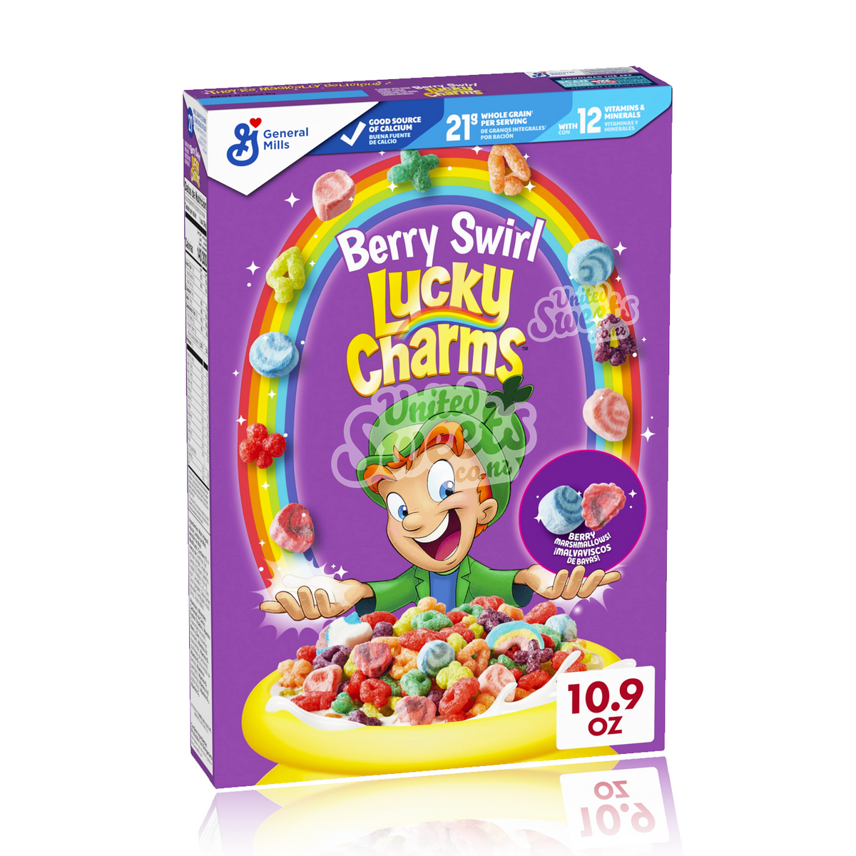 Lucky Charms Berry Swirl Cereal 309g – United Sweets