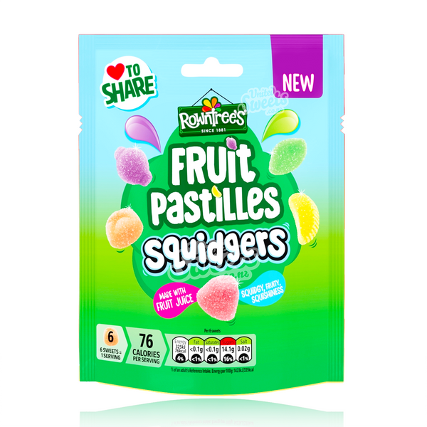 Rowntree's Fruit Pastilles Squidgers 120g (UK Made) (Best Before: 01/2 ...