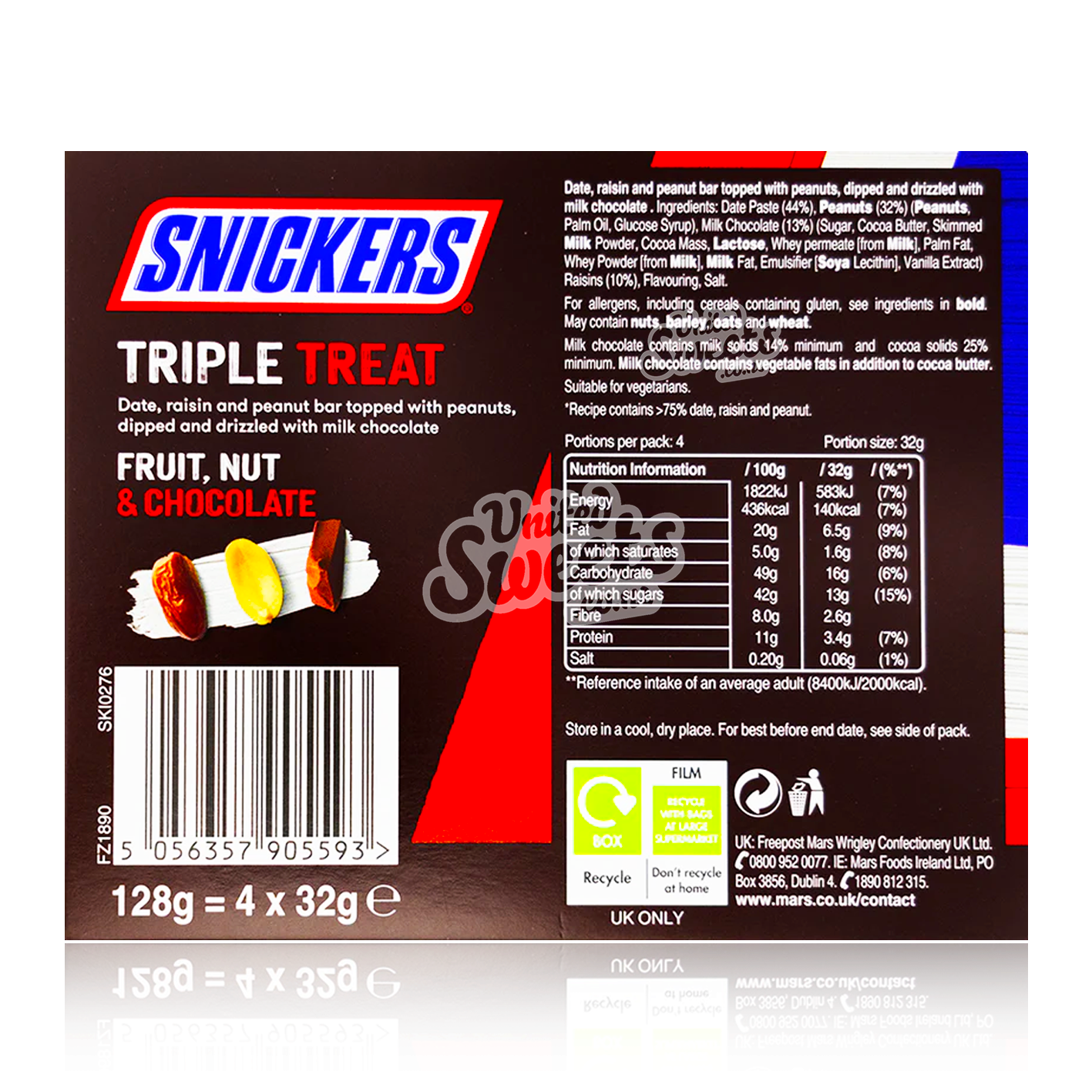 Snickers Fruit & Nut 4 Pack (UK Made) – United Sweets