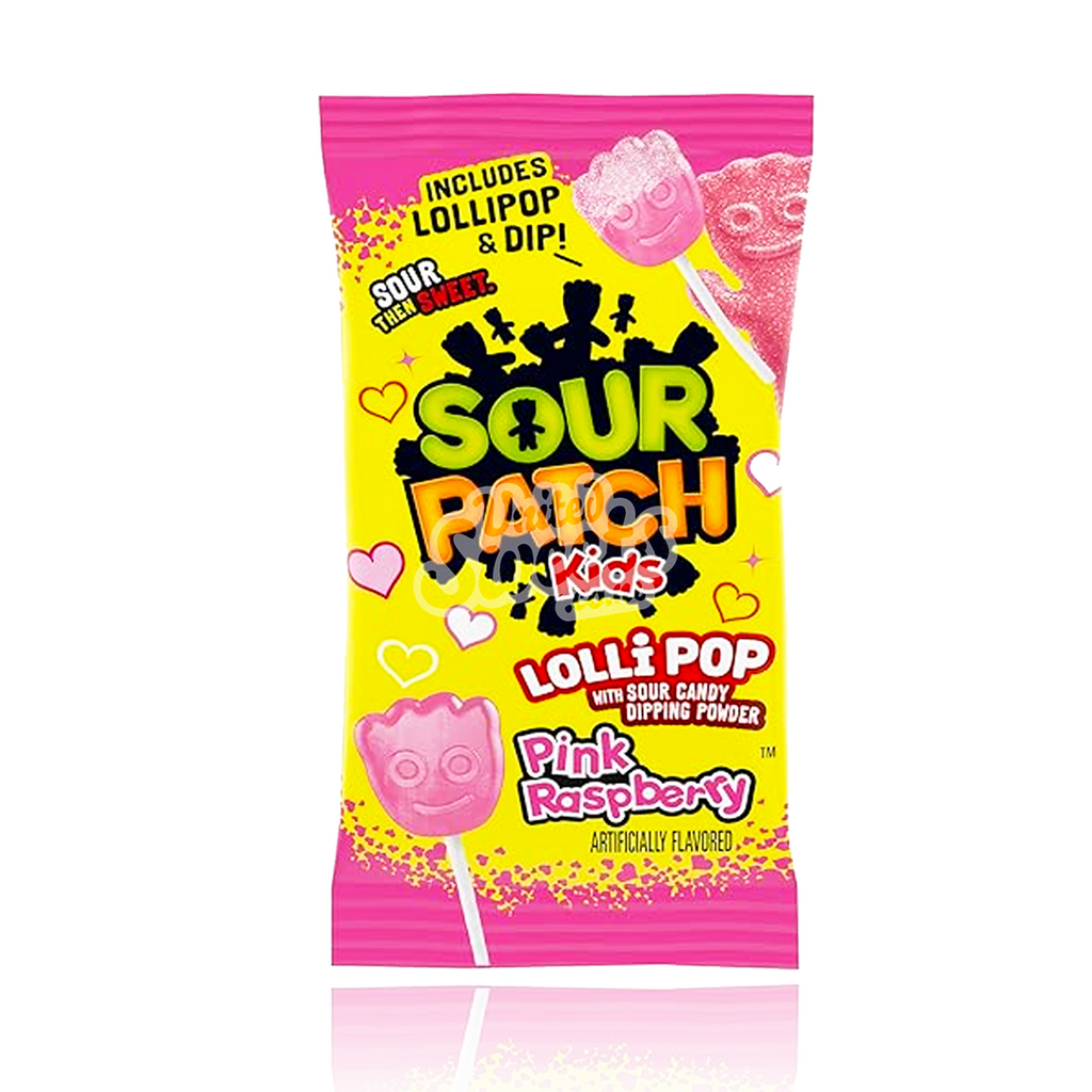 Sour Patch Kids Pink & Red Lollipops With Sour Candy Dipping Powder Si ...