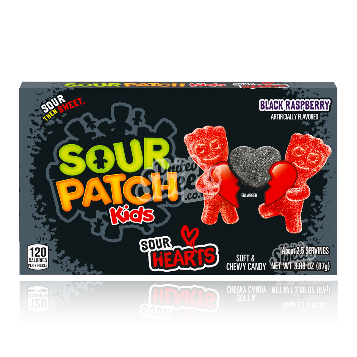 Sour Patch Kids Sour Hearts (Black Raspberry) 87g – United Sweets