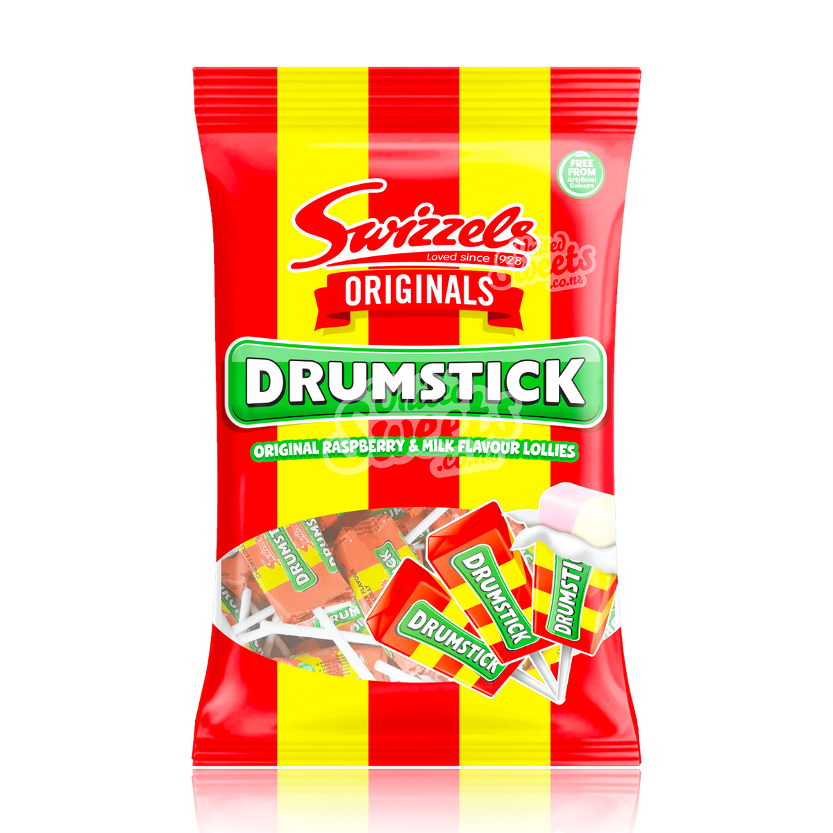 Swizzels Drumstick Raspberry & Milk 120g (UK Made) – United Sweets