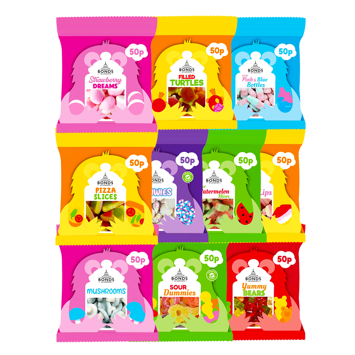 Bonds Of London 50g Bags – United Sweets