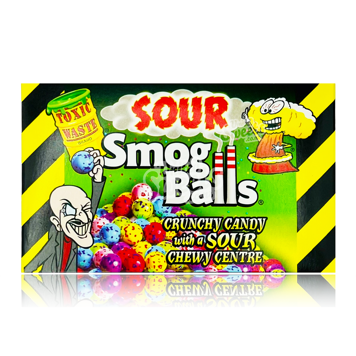Toxic Waste Sour Smog Balls Theatre Box 100g – United Sweets