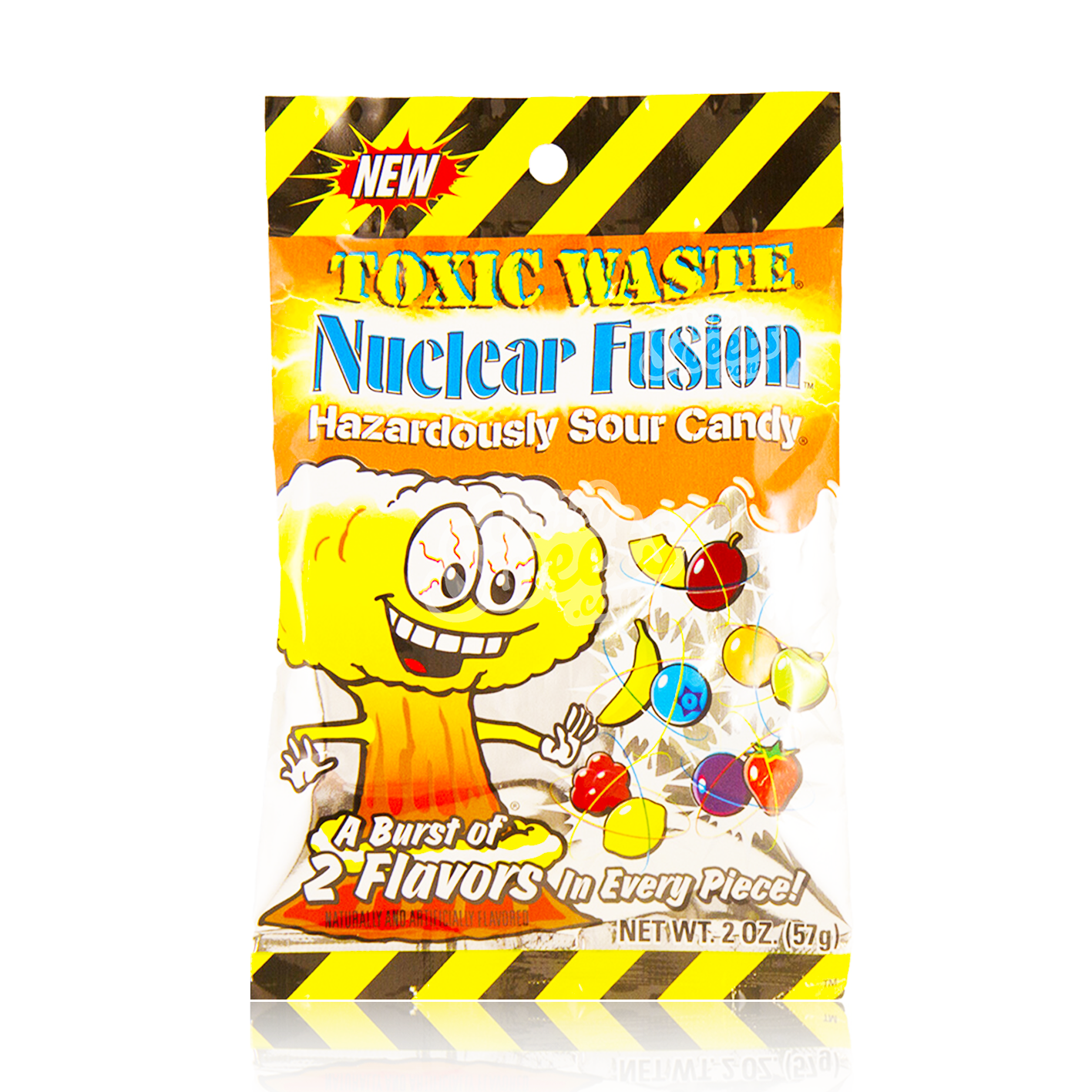 Toxic Waste Nuclear Fusion Hazardously Sour Candy Peg Bag 57g – United ...