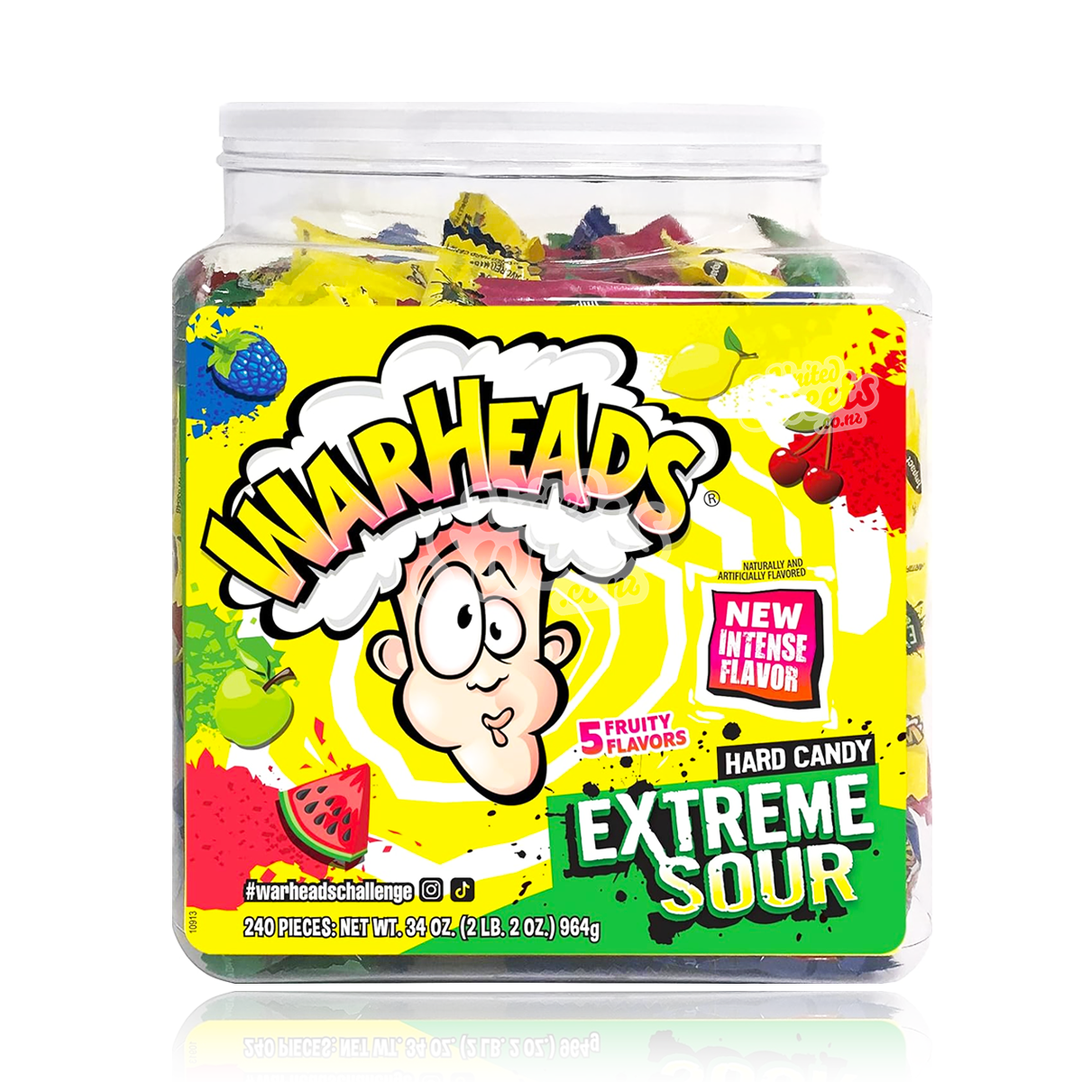 Warheads Ext. Sour Hard TUB 964g (240ct) – United Sweets