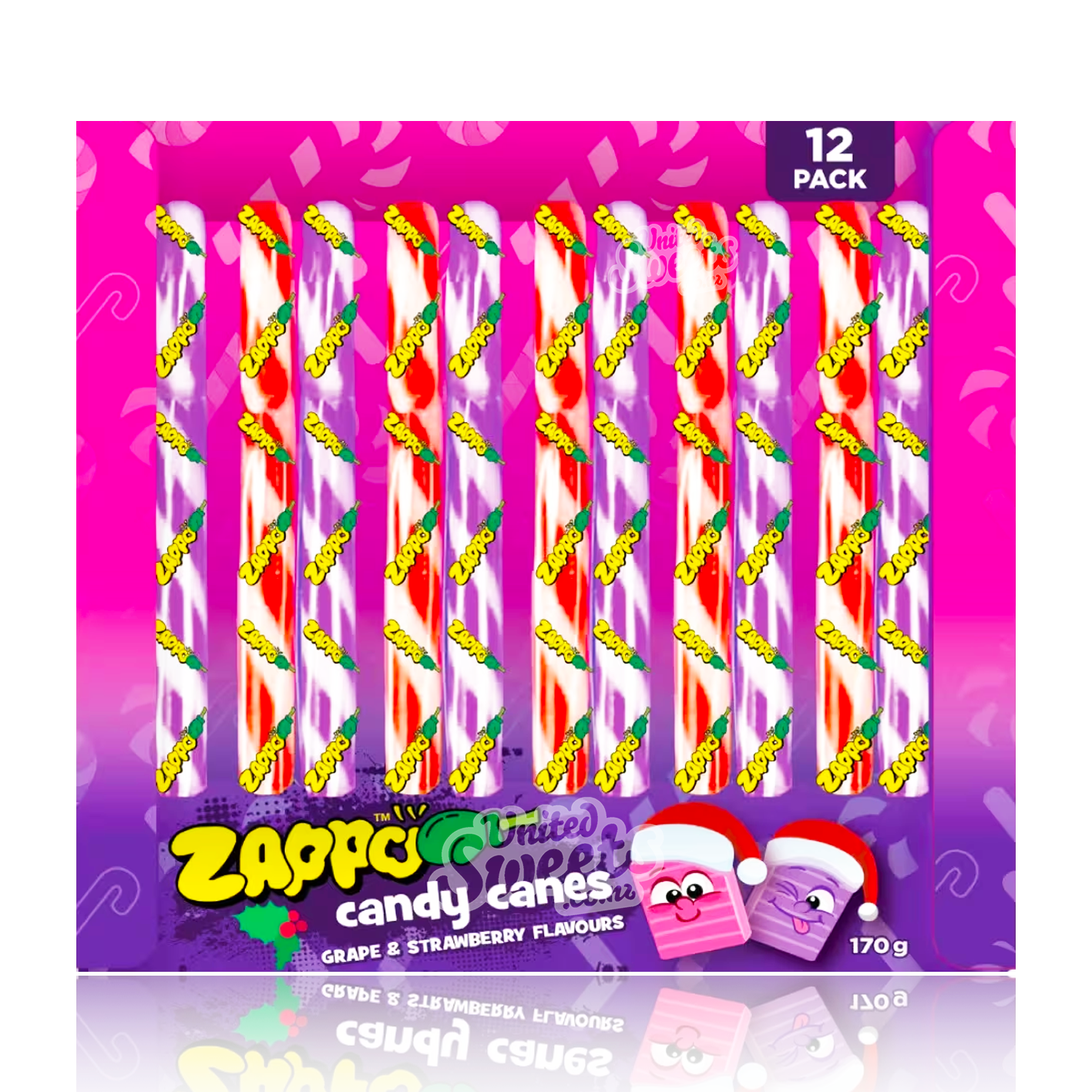 Zappo Candy Canes 12 Pack 170g – United Sweets