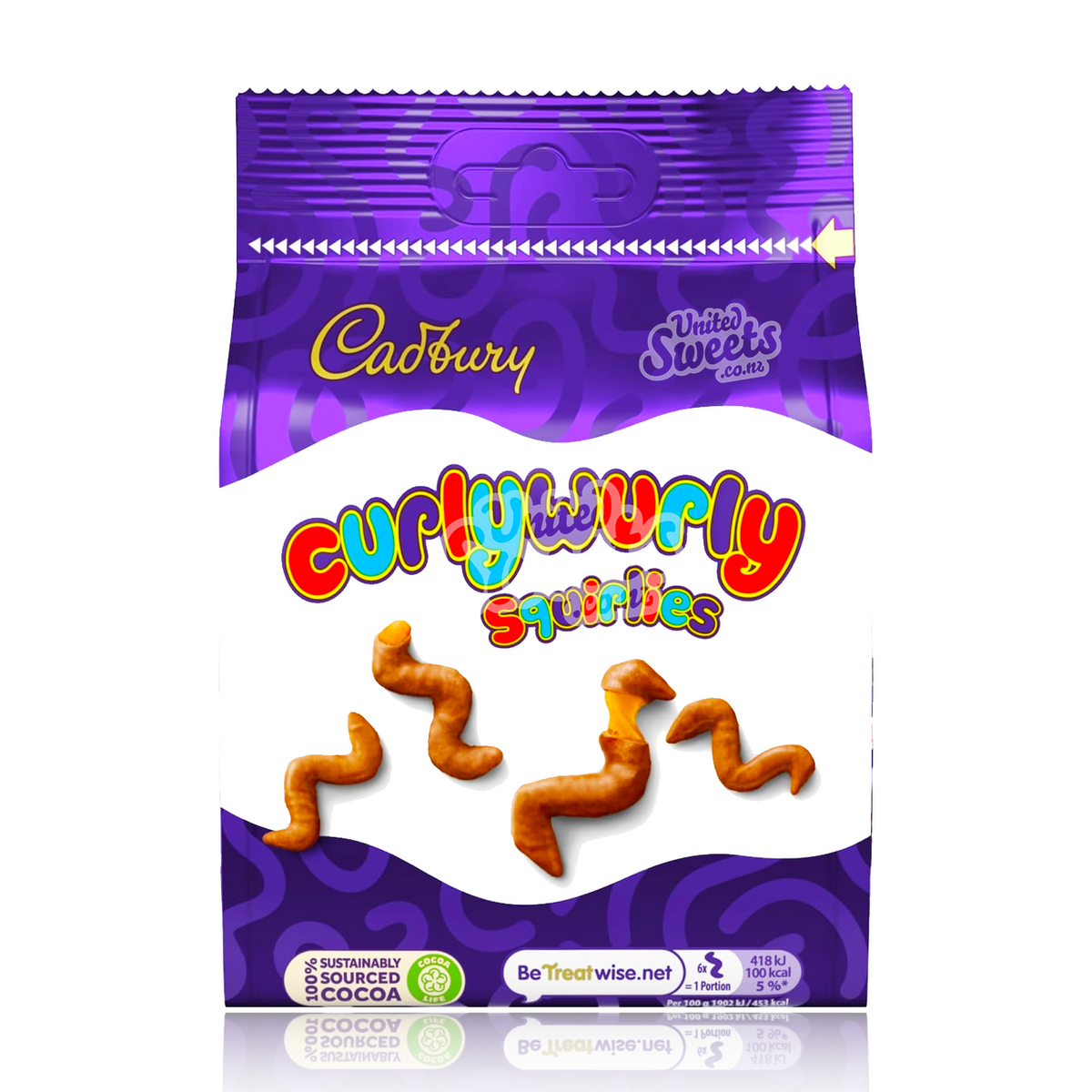 Cadbury Curly Wurly Squirlies Peg Bag 85g (UK Made) – United Sweets