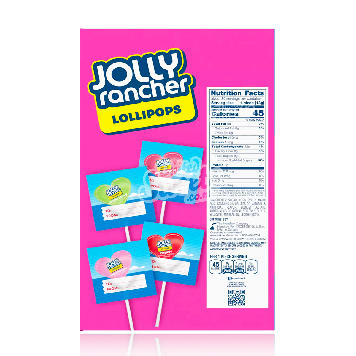 Jolly Rancher Valentine Exchange Lollipops Pack of 20 (260g) – United ...