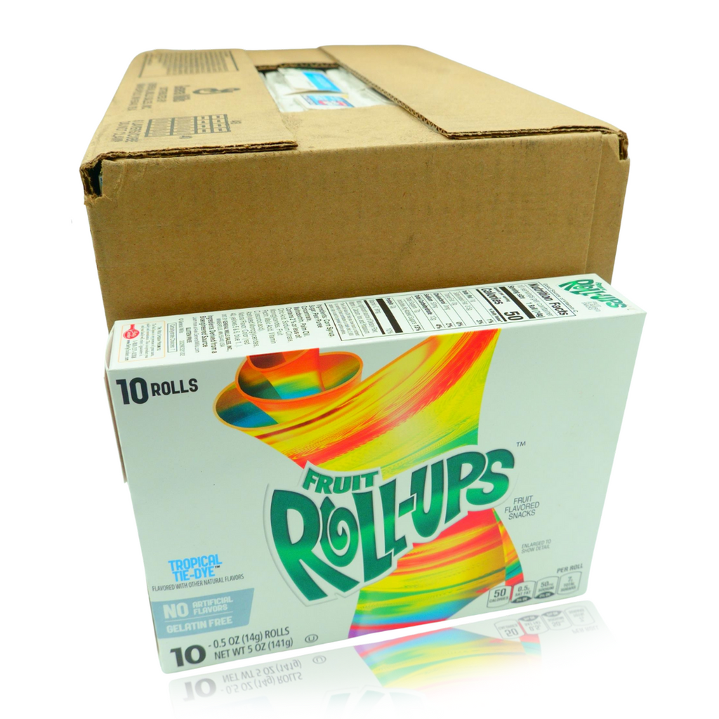 Fruit Roll-Ups Tropical Tie-Dye 10 x 10 Pack Box – United Sweets