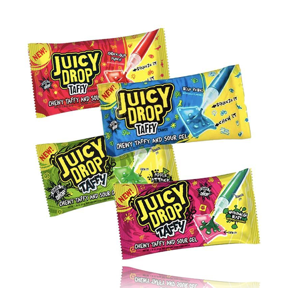 Juicy Drop Taffy Assorted Flavours 67g – United Sweets