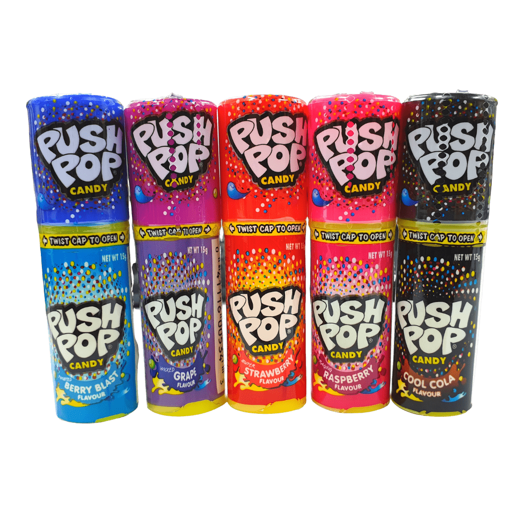 Push Pop Candy Assorted Flavours 15g – United Sweets