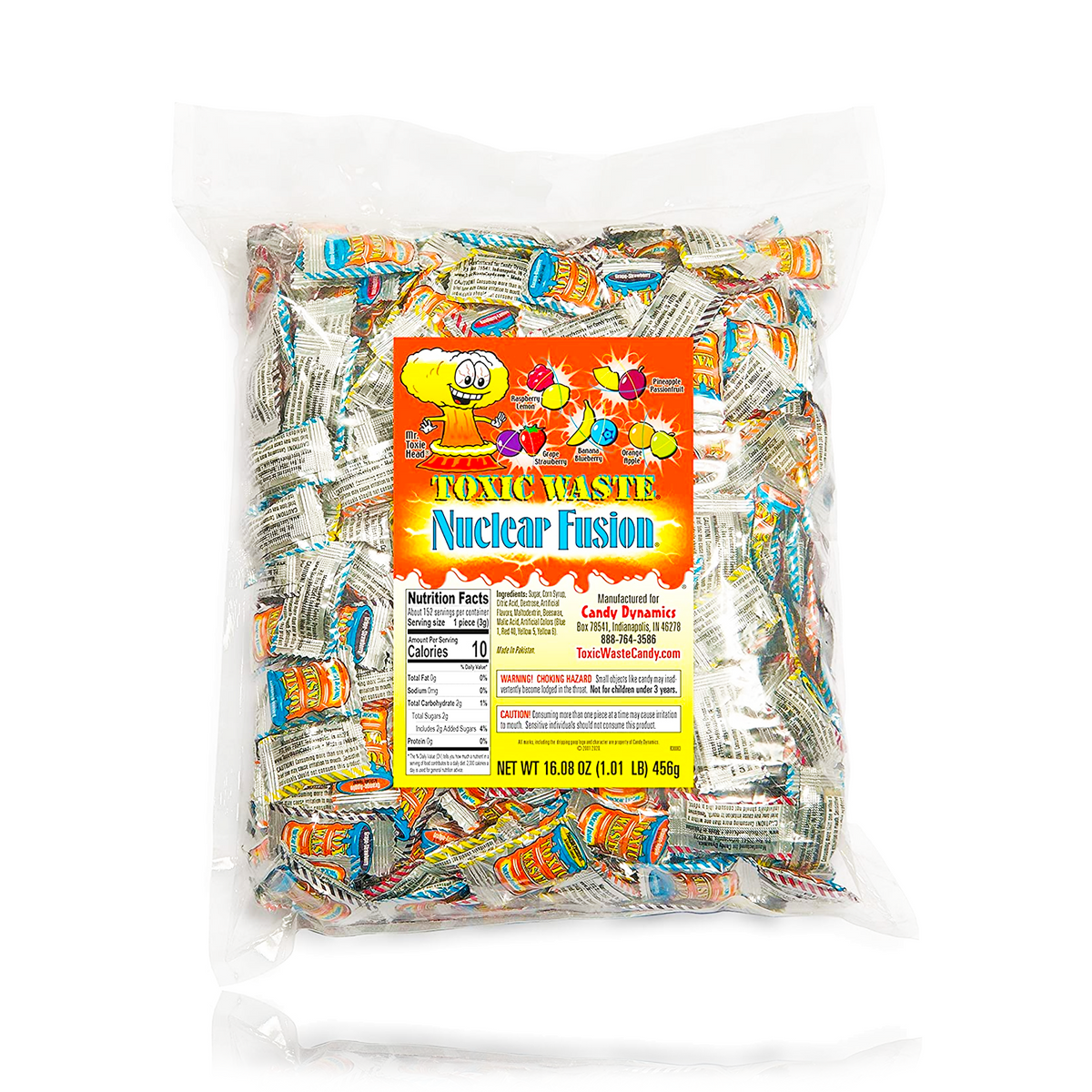 Toxic Waste Nuclear Fusion 5 Flavours Large Bag 456g – United Sweets